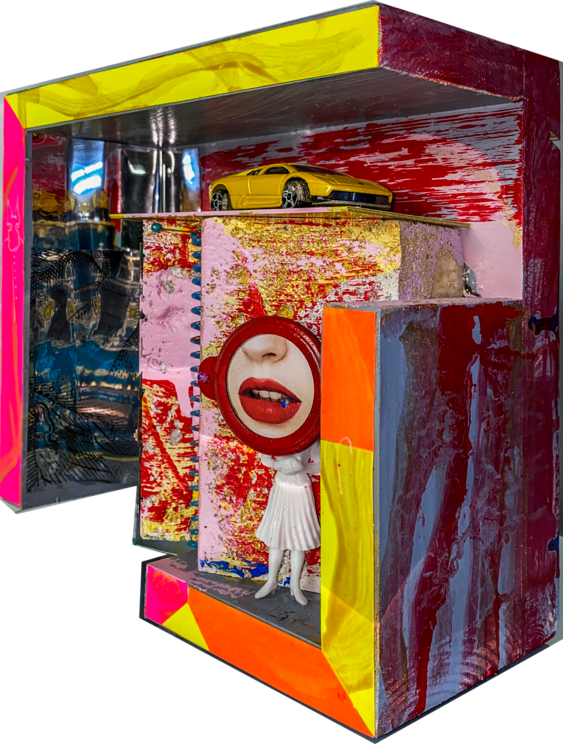 01- 5 RED LIPS, BLUE DOT, WHITE LIMBS by Aleks Rosenberg (2023 ...