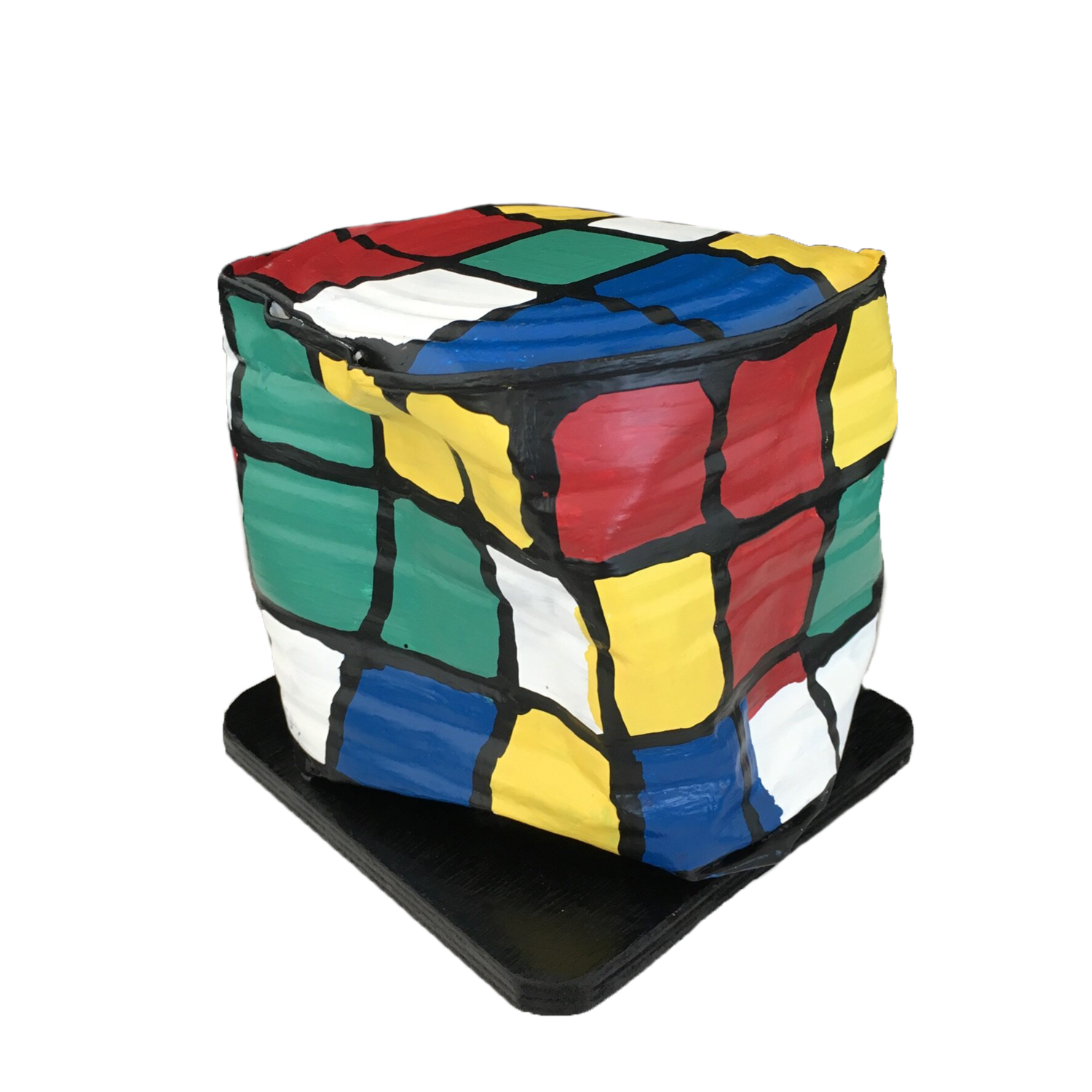 Crushed Rubix’s Cube by Norman Gekko (2021) : Sculpture Acrylic ...